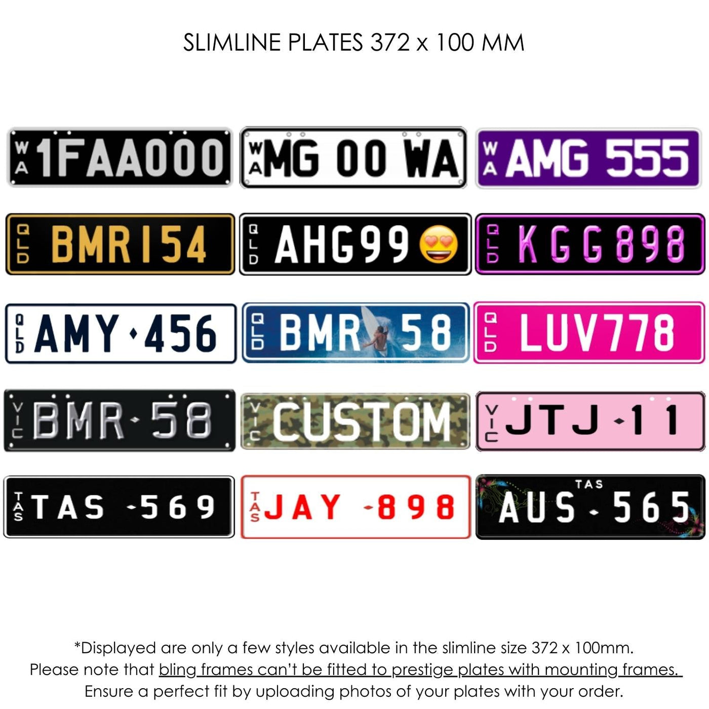 Holographic Bling Stainless Steel Number Plate Frames - Bling My Ride AU